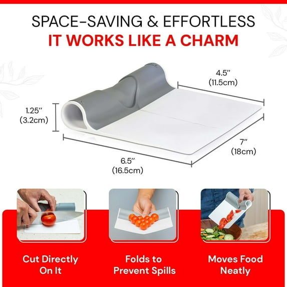 ZHANYU-ScooperDuper - Multi-Purpose Folding Food Mover, Bench Scraper ...