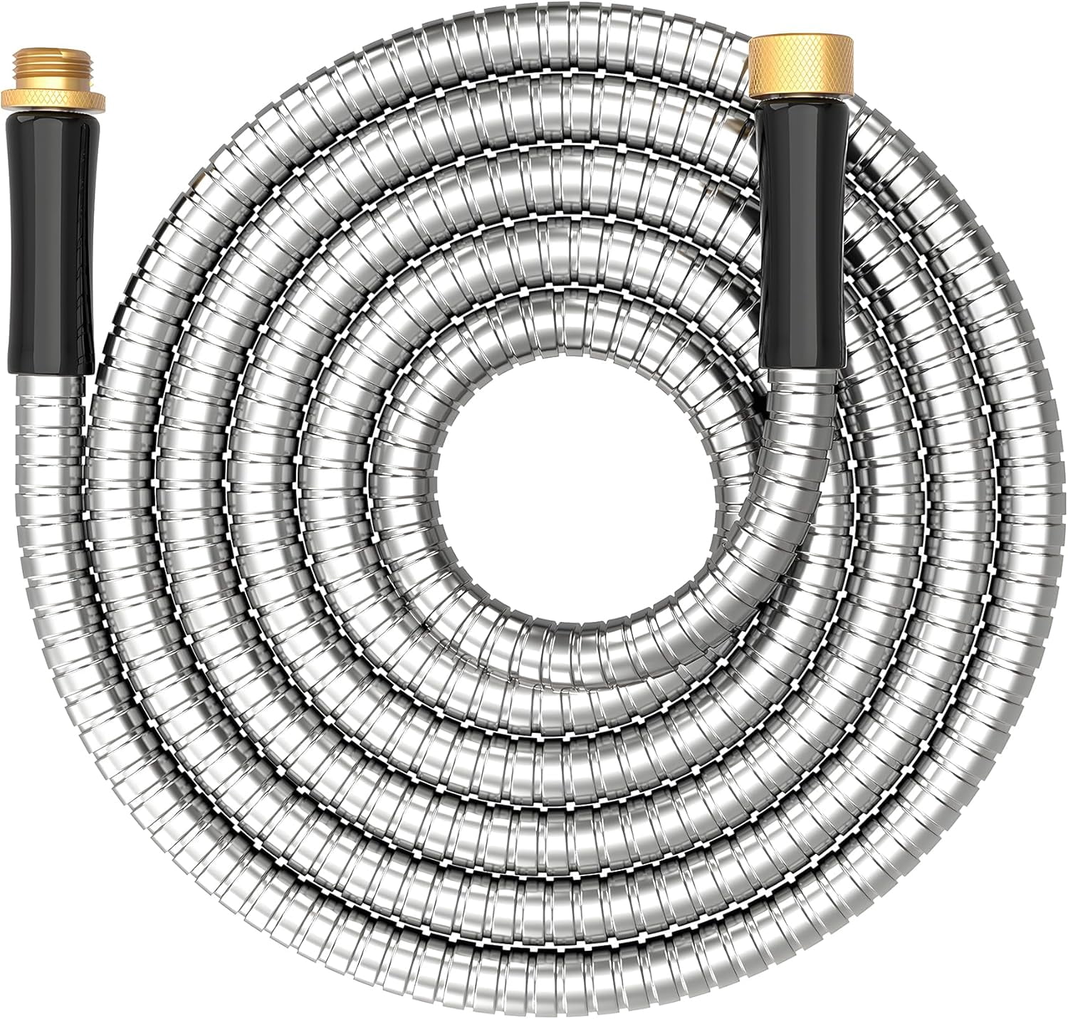ZHANYU-Short Metal Garden Hose 10 ft Connector, Stainless Steel Small ...