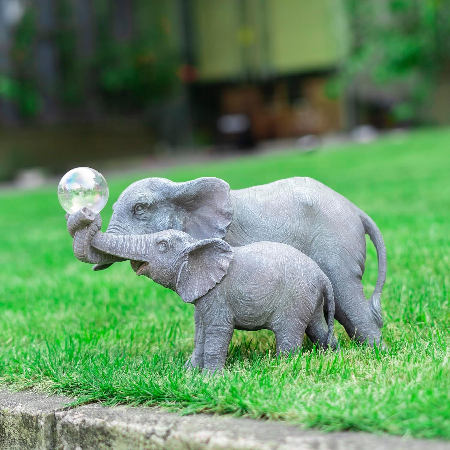 ZHANYU-Solar Elephant Statues Lights for Outdoors Garden Decor, Large ...