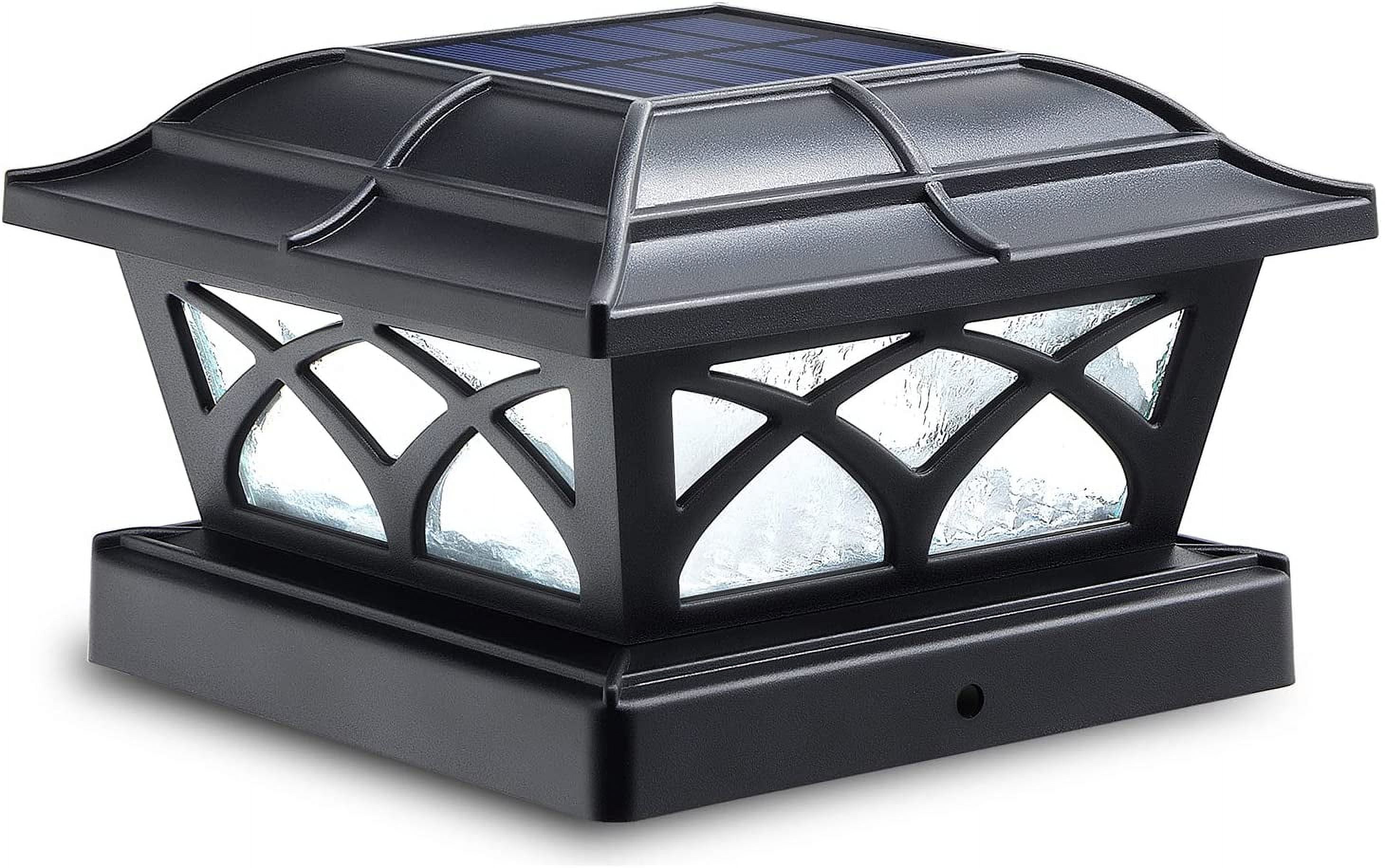 ZHANYU-Solar Post Cap Lights Outdoor Glass 2 Color Modes 8 LEDs for 4x4 ...