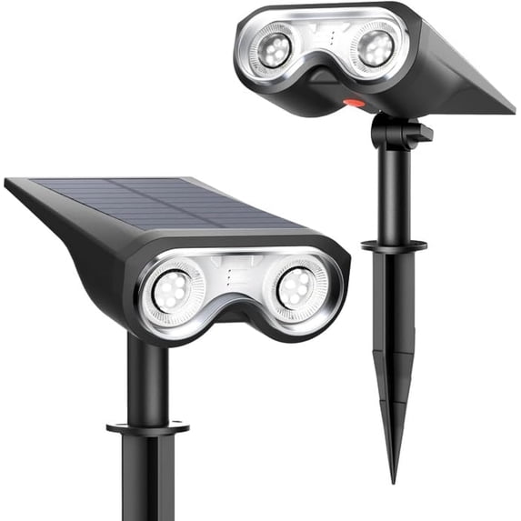 ZHANYU-Solar Spot Lights Outdoor, IP67 Waterproof 2 Pack 3 Lighting ...