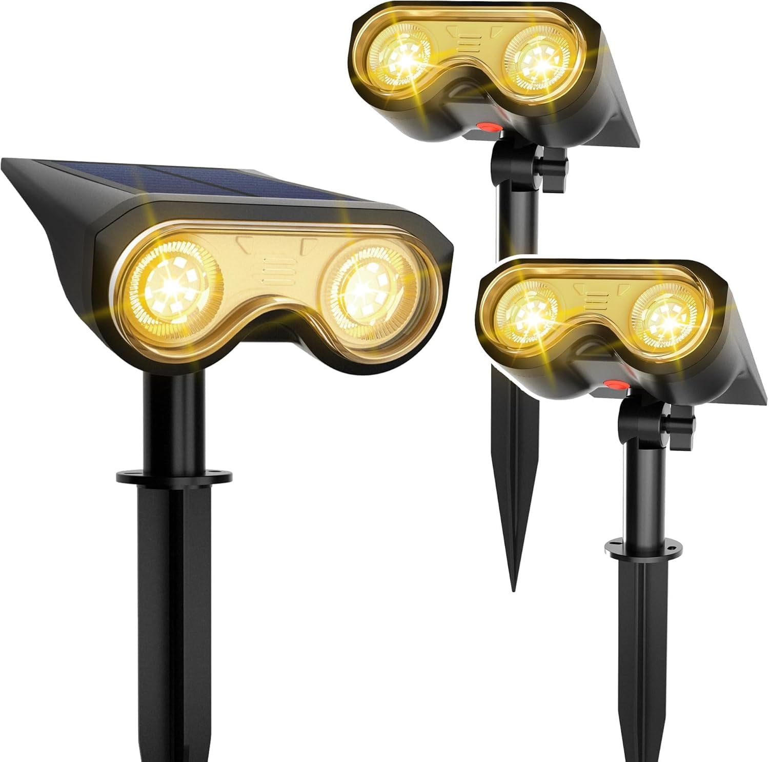 ZHANYU-Solar Spot Lights Outdoor, IP67 Waterproof 3 Pack 3 Lighting ...