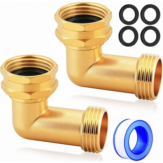 ZHANYU-Solid Brass Garden Hose Elbow Connector 90 Degree Elbow On RV ...