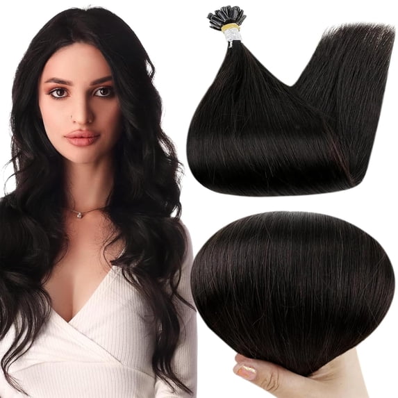 ZHANYU-U Tip Human Hair Extensions 14 Inch Keratin Tip Hair Extensions ...