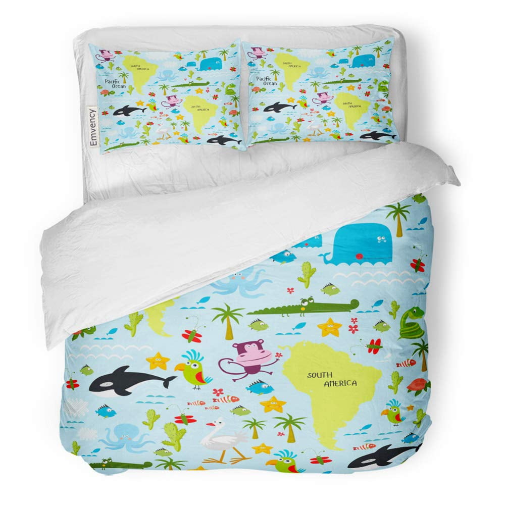 ZHANZZK 3 Piece Bedding Set Alligator South America Argentina Cartoon ...