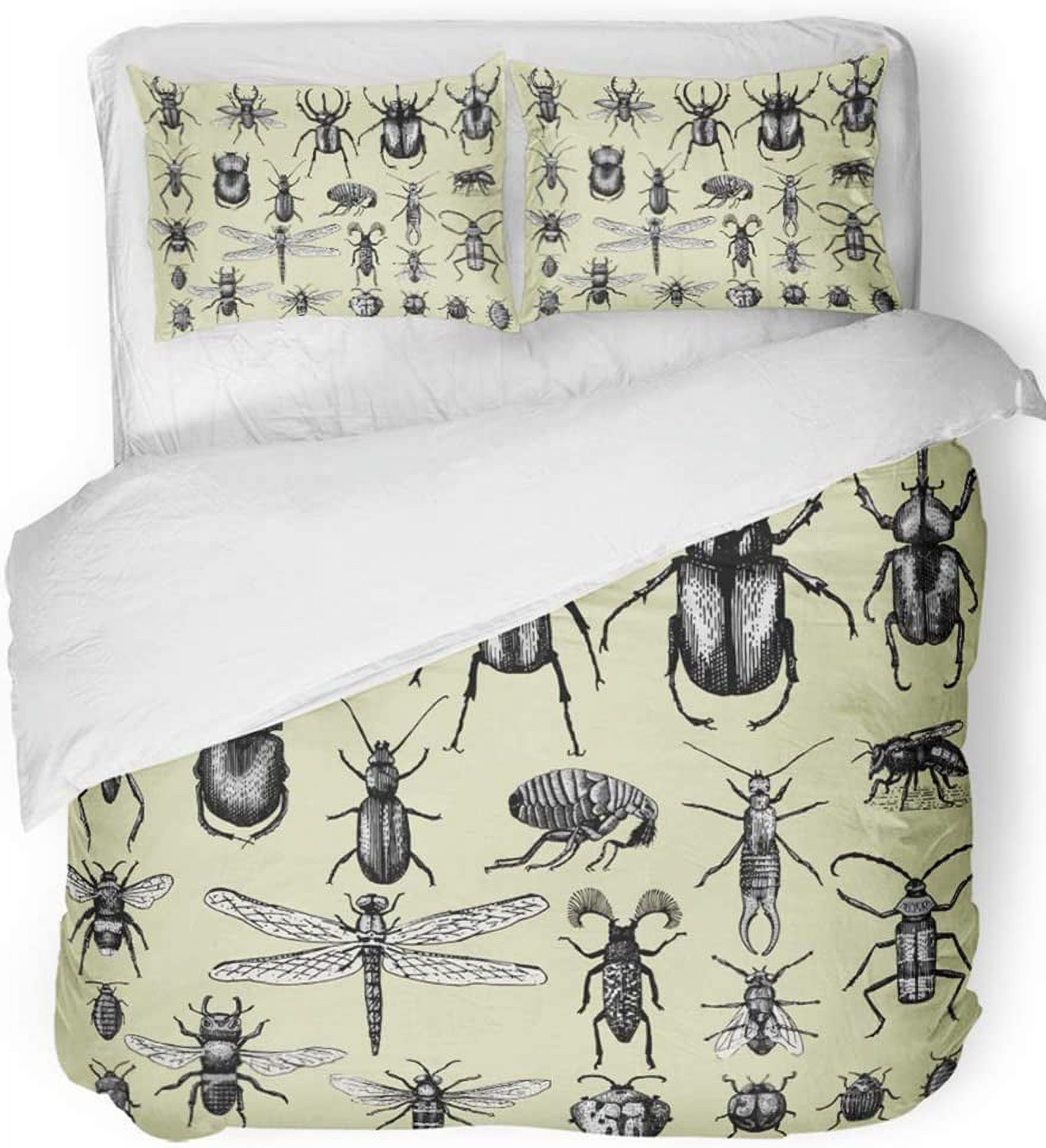 ZHANZZK 3 Piece Bedding Set Big of Insects Bugs Beetles and Bees Many ...