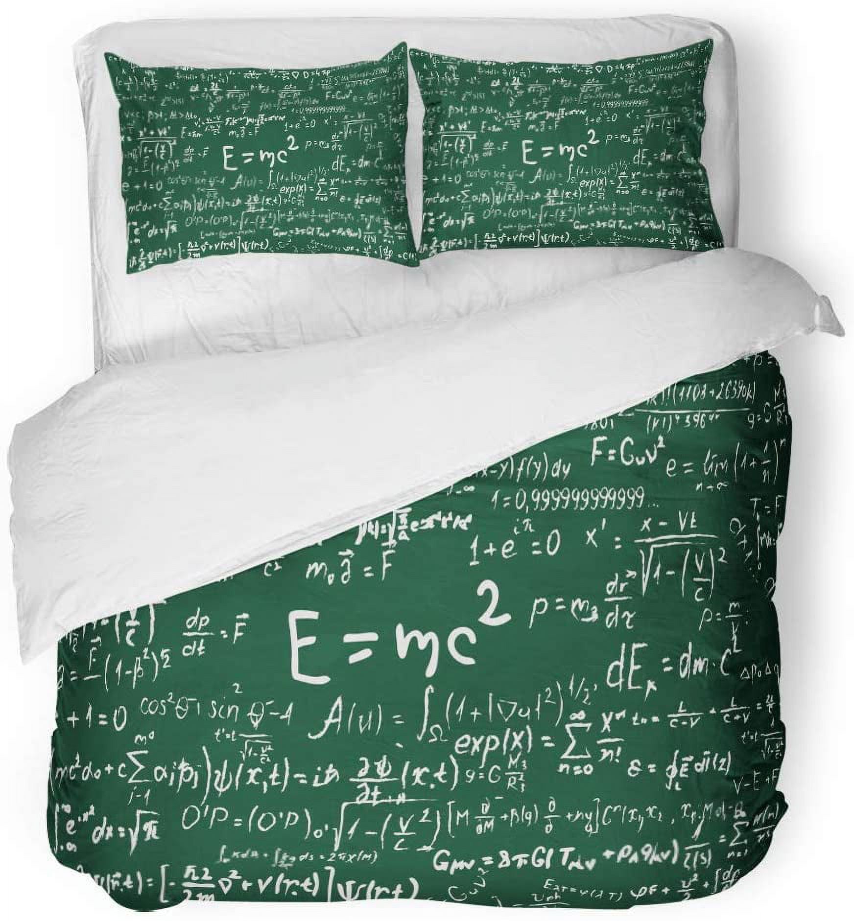 ZHANZZK 3 Piece Bedding Set Blackboard Inscribed with Scientific ...