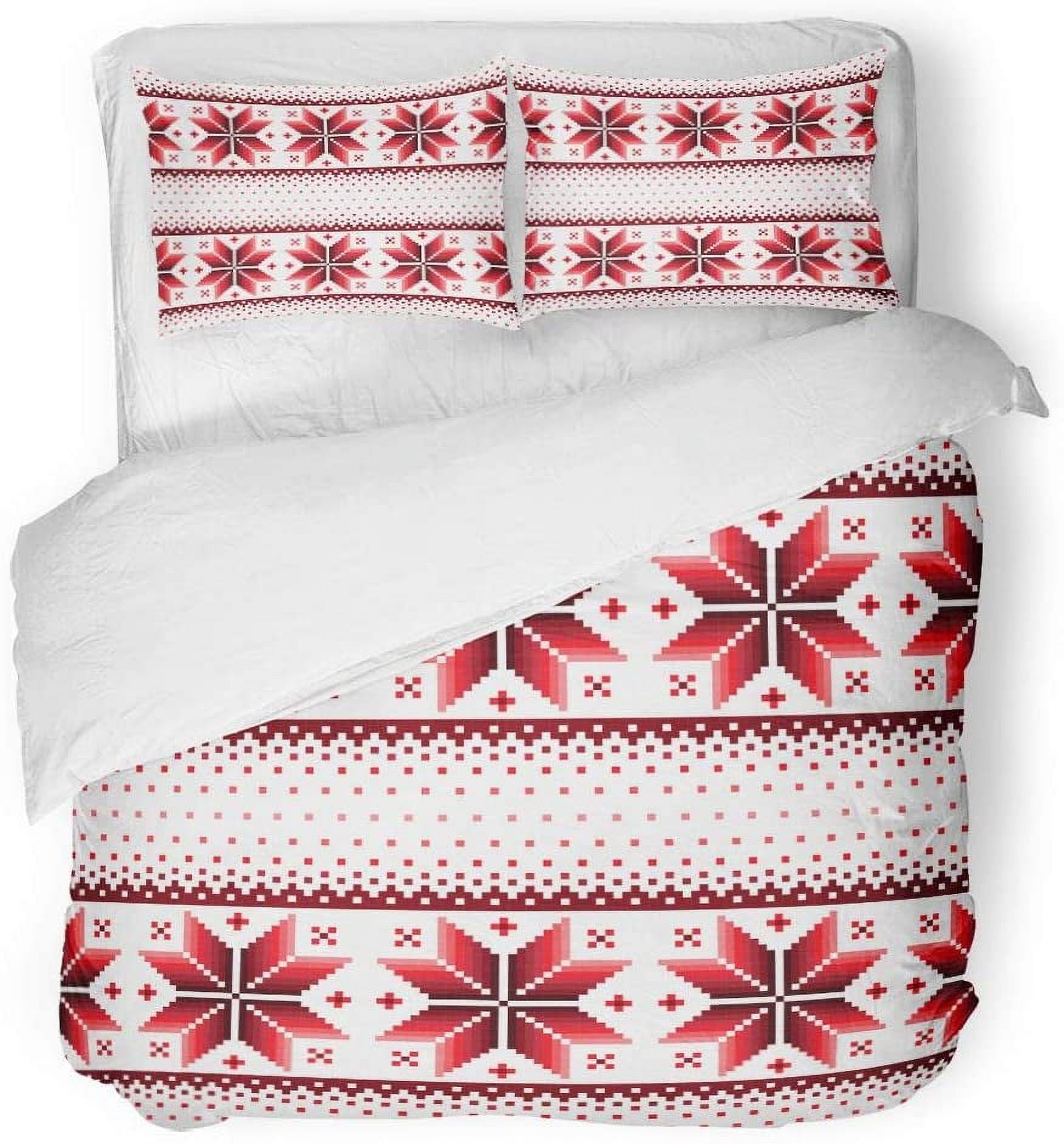 ZHANZZK 3 Piece Bedding Set Blue Abstract New Year Christmas Pattern ...