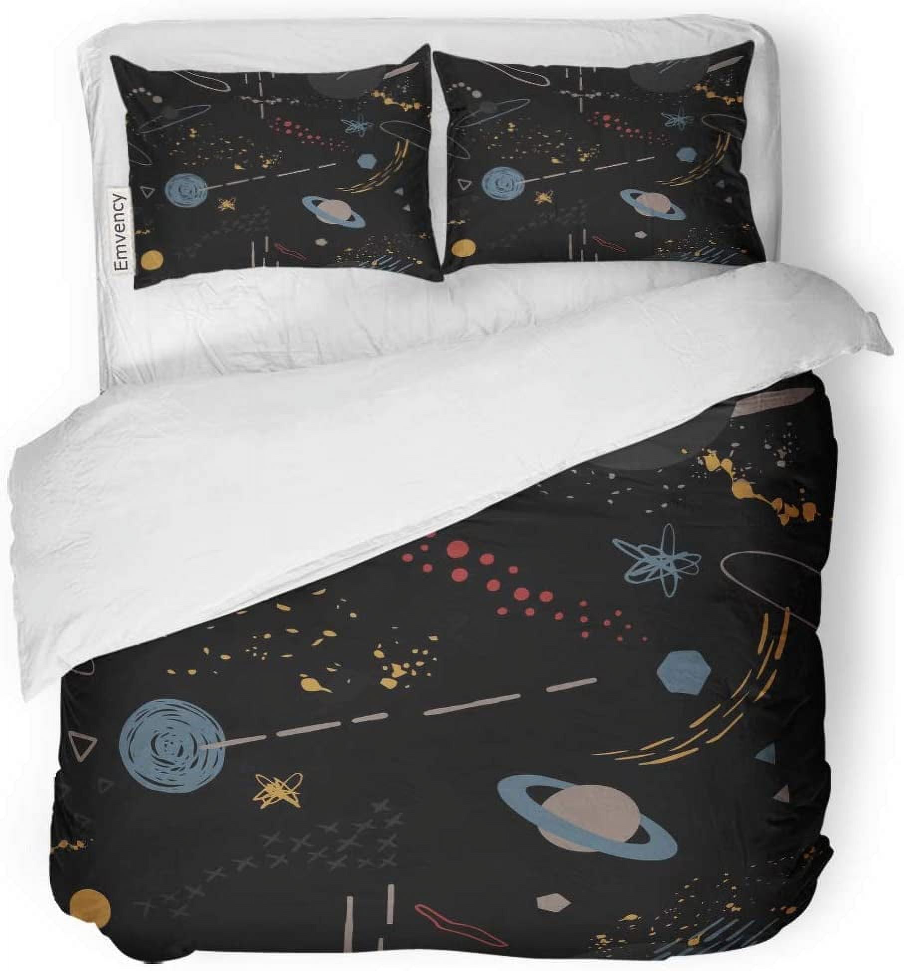 ZHANZZK 3 Piece Bedding Set Celestial The Colorful Pattern Space Stars ...