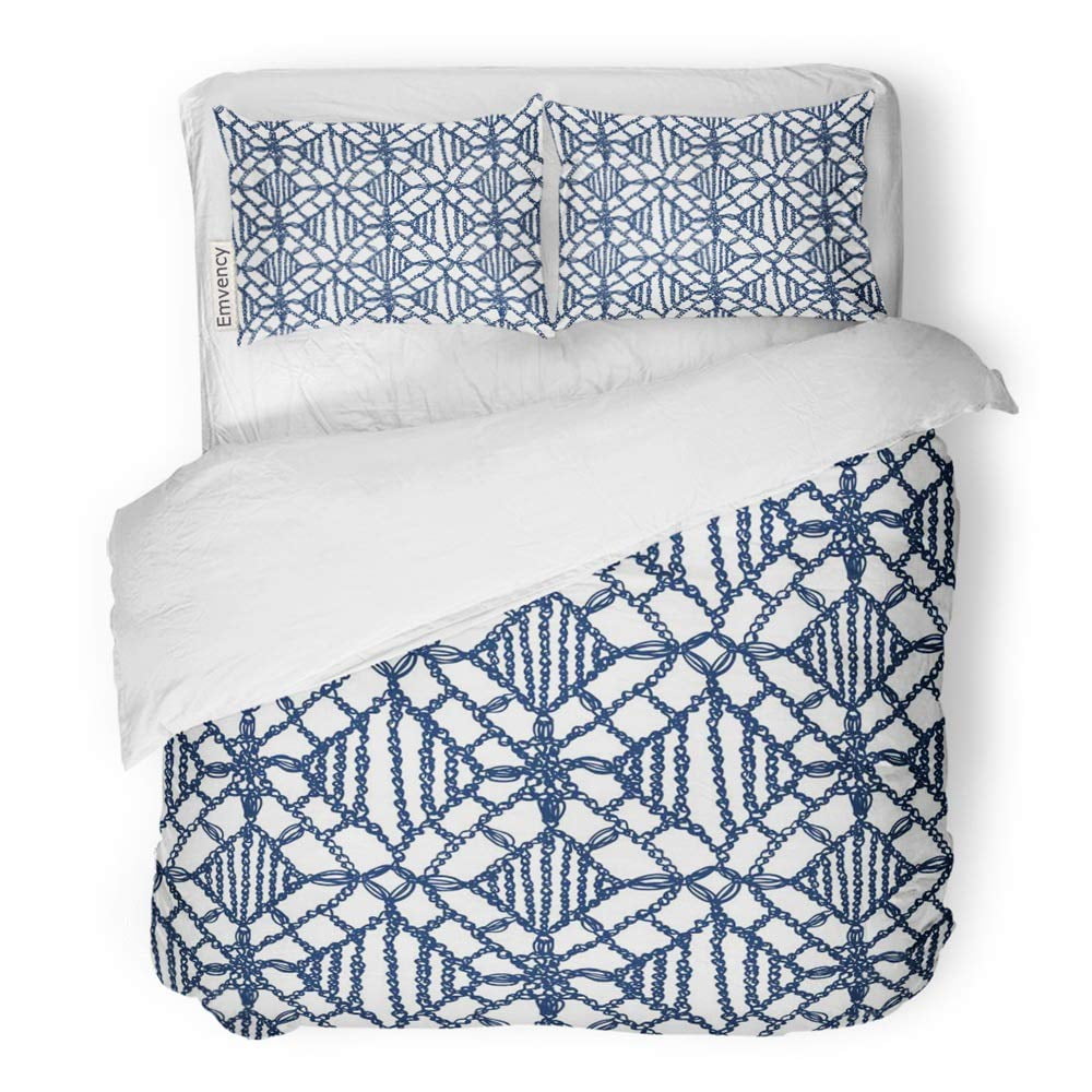 ZHANZZK 3 Piece Bedding Set Crochet Pattern Knitting Granny Lace ...