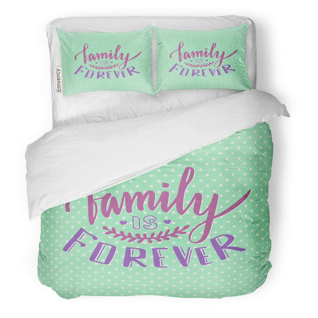 ZHANZZK 3 Piece Bedding Set Family is Forever Cute Inspirational and ...