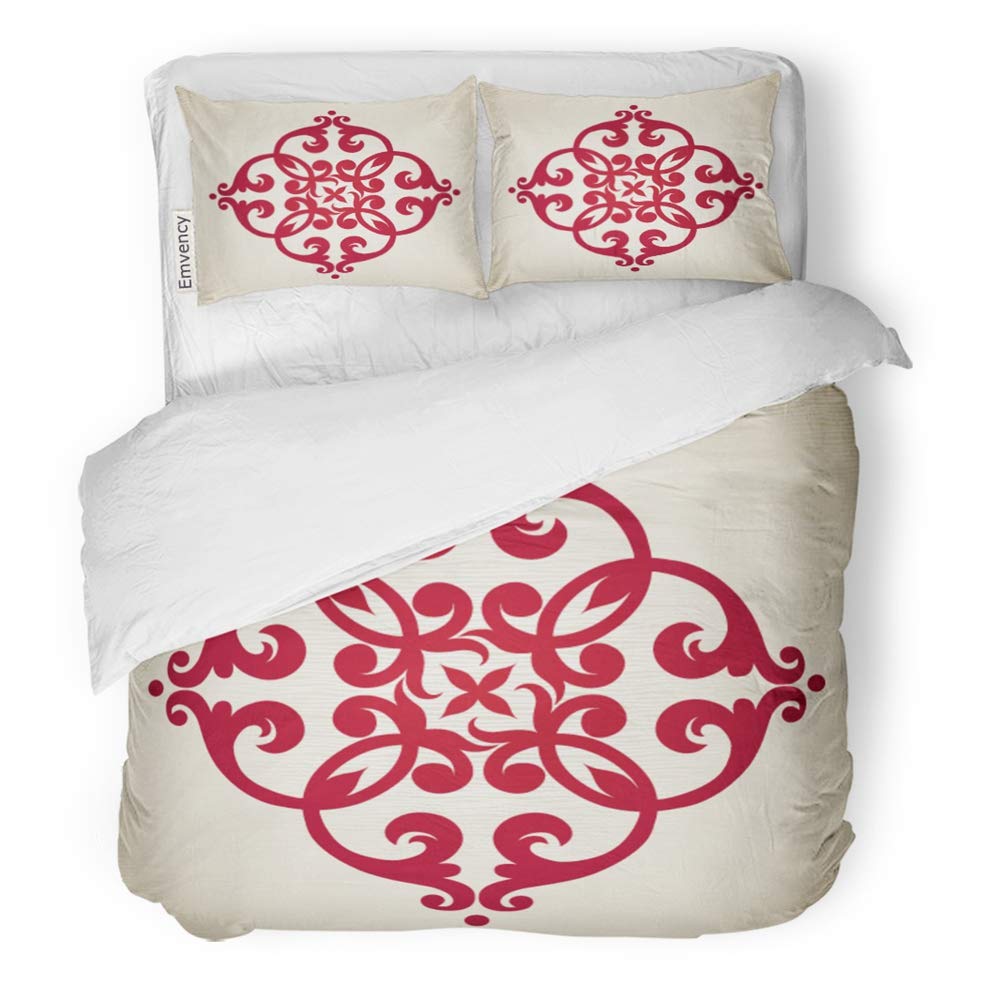 ZHANZZK 3 Piece Bedding Set Floral Baroque in Victorian Style ...