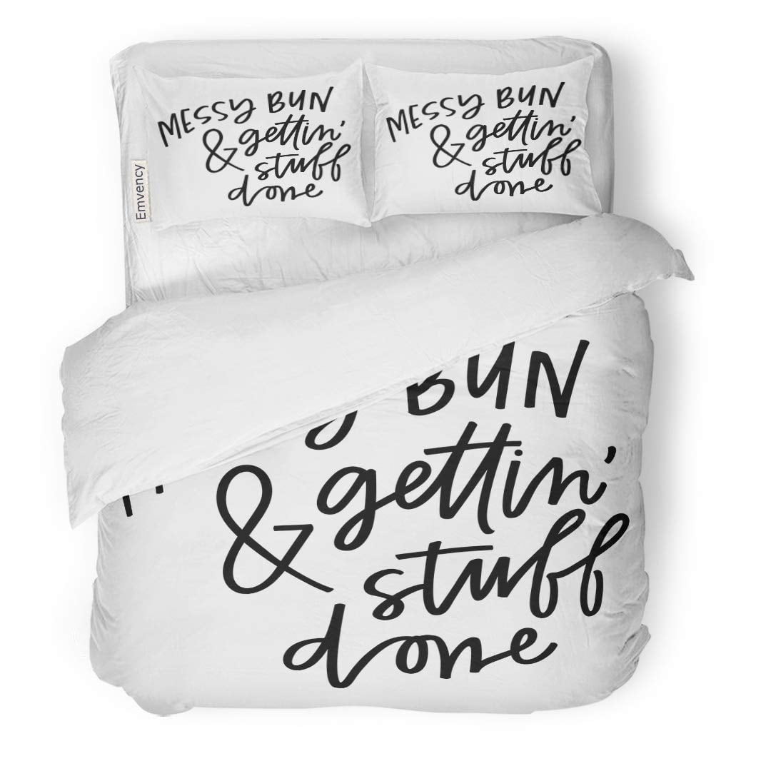 ZHANZZK 3 Piece Bedding Set Hair Messy Bun and Getting Stuff Done ...