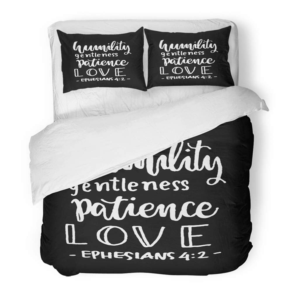 ZHANZZK 3 Piece Bedding Set Humility Gentleness Patience Love Hand ...