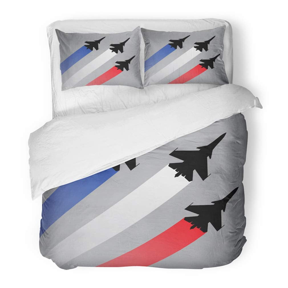 ZHANZZK 3 Piece Bedding Set Jet Fighter Planes with The Flag of France ...