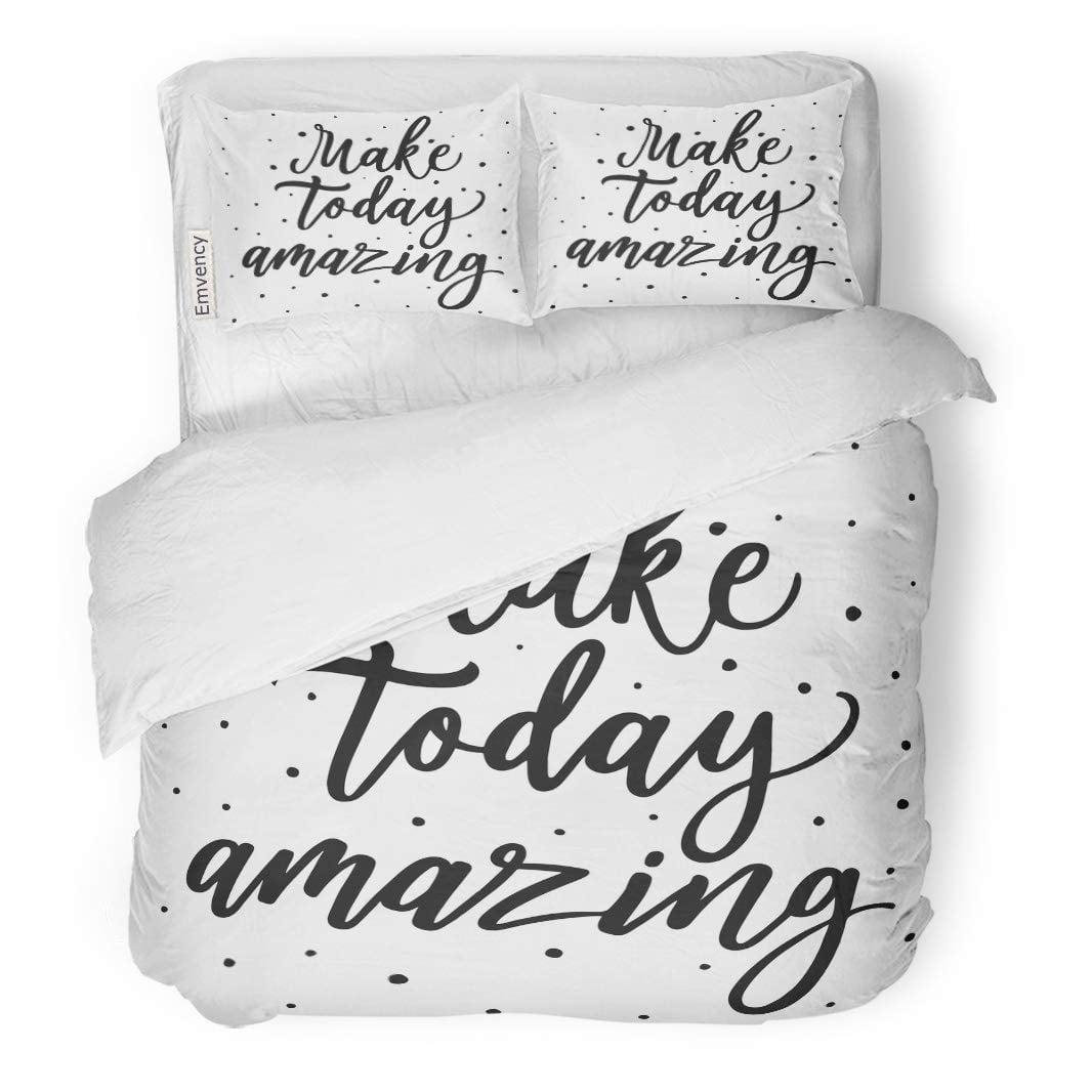 ZHANZZK 3 Piece Bedding Set Make Today Amazing Hand Lettering Script ...