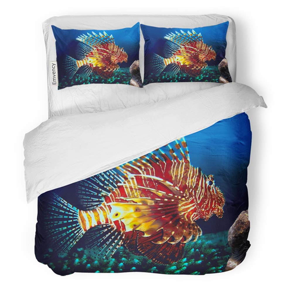ZHANZZK 3 Piece Bedding Set Red Fish Lionfish Siam Bay Province Trat ...
