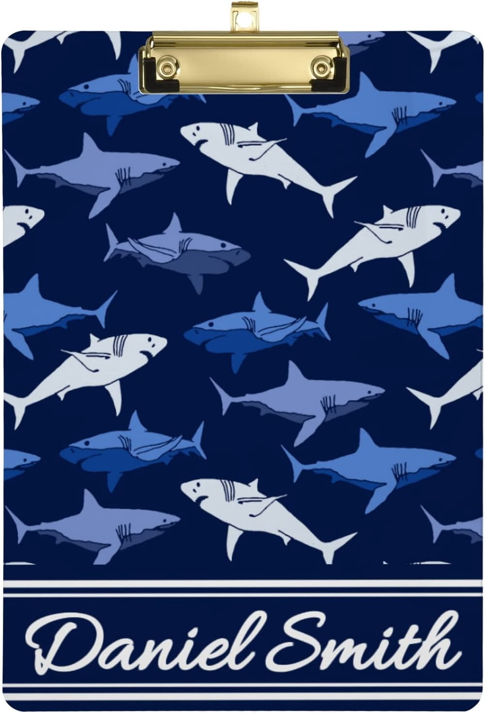 ZHANZZK Abstract Shark Clipboard Hardboard Wood Nursing Clip Board and ...