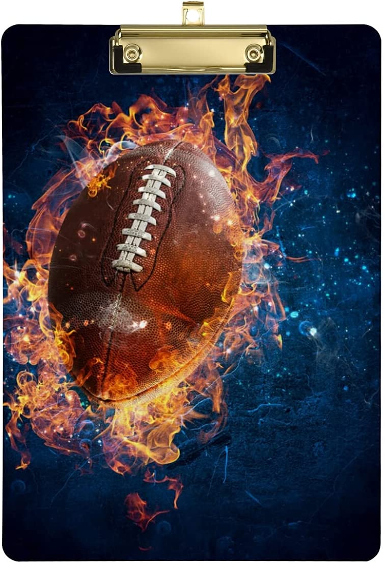 ZHANZZK American Football Clipboard Hardboard Wood Nursing Clip Board ...