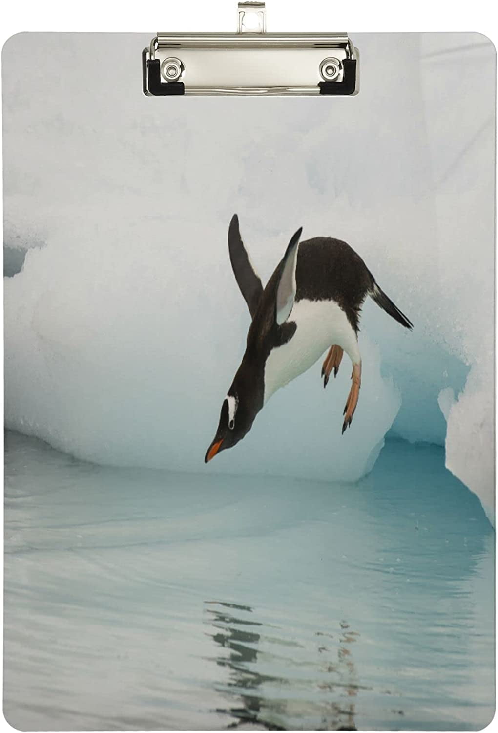 ZHANZZK Antarctic Penguin Jump Into Water Clipboard Hardboard Wood ...