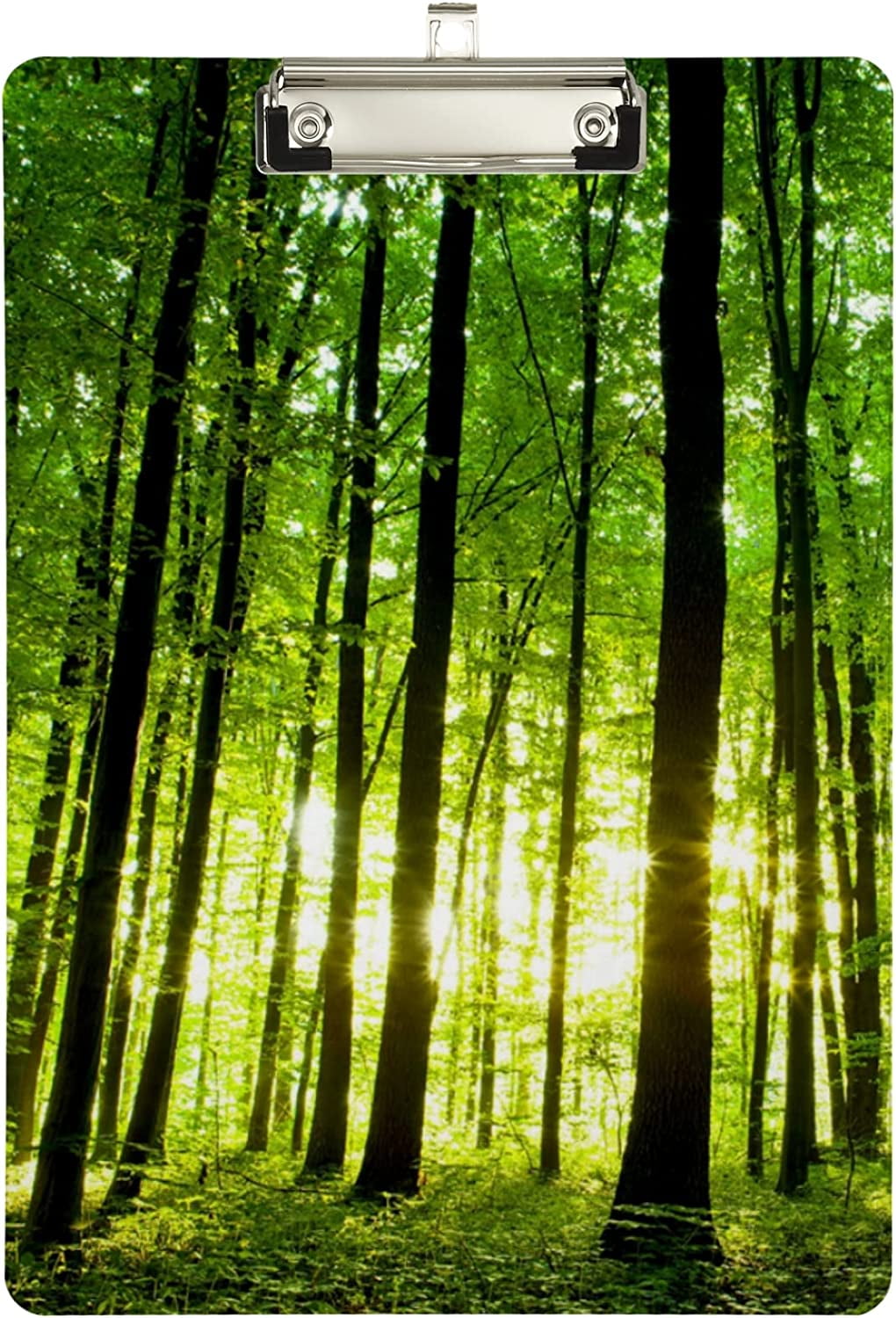 ZHANZZK Beautiful Green Forest Clipboard Hardboard Wood Nursing Clip ...