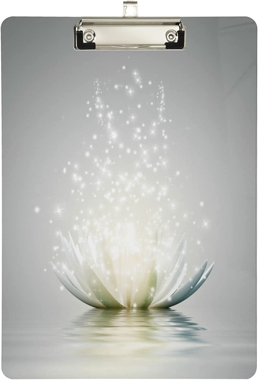 ZHANZZK Beautiful Lotus Magic Art Clipboard Hardboard Wood Nursing Clip ...