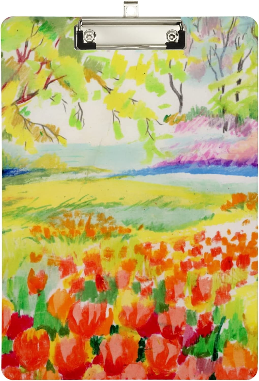 ZHANZZK Beautiful Spring Park Colors Flowers Clipboard Hardboard Wood ...