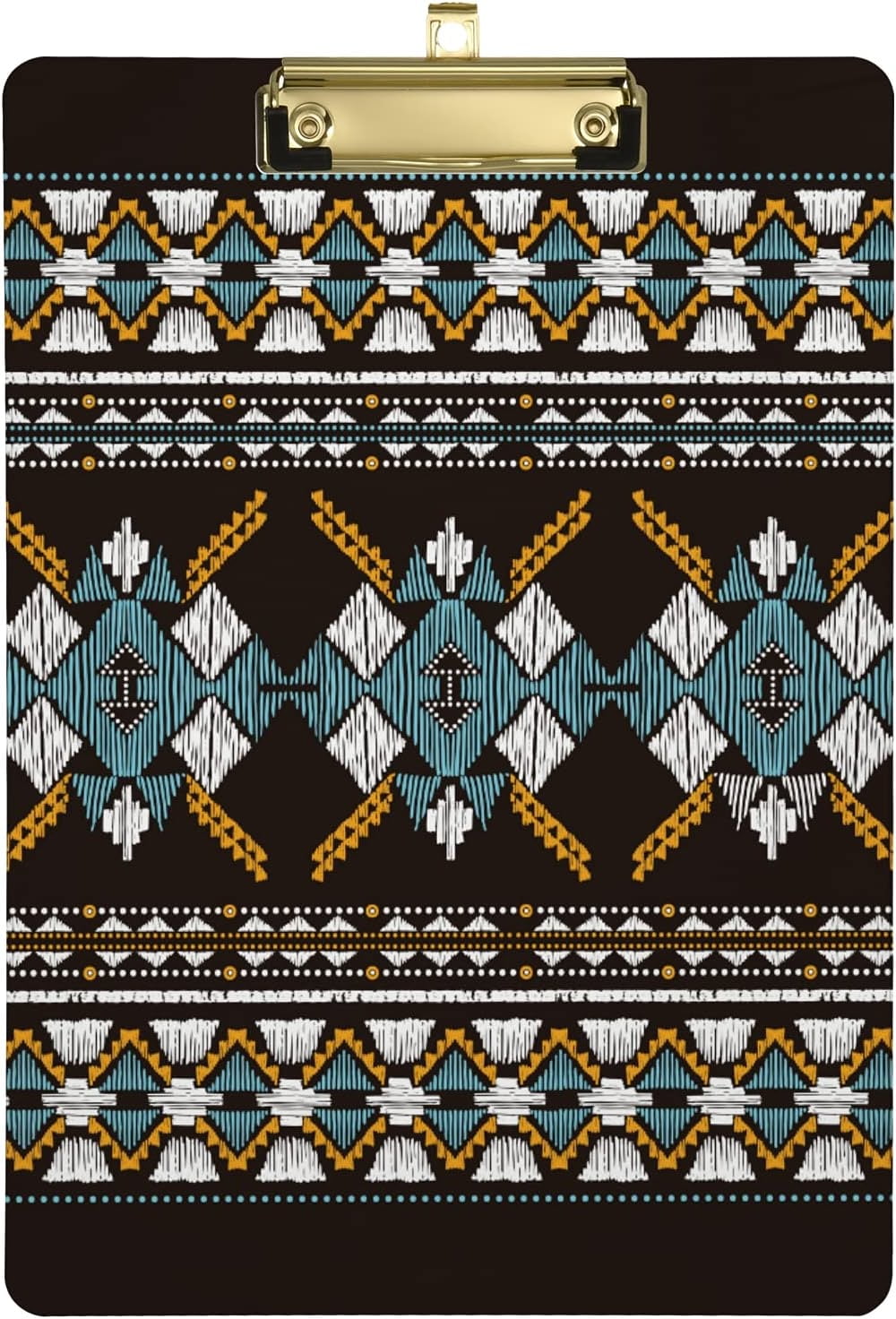 ZHANZZK Black Tribal Aztec Geometric Print Clipboard Hardboard Wood ...