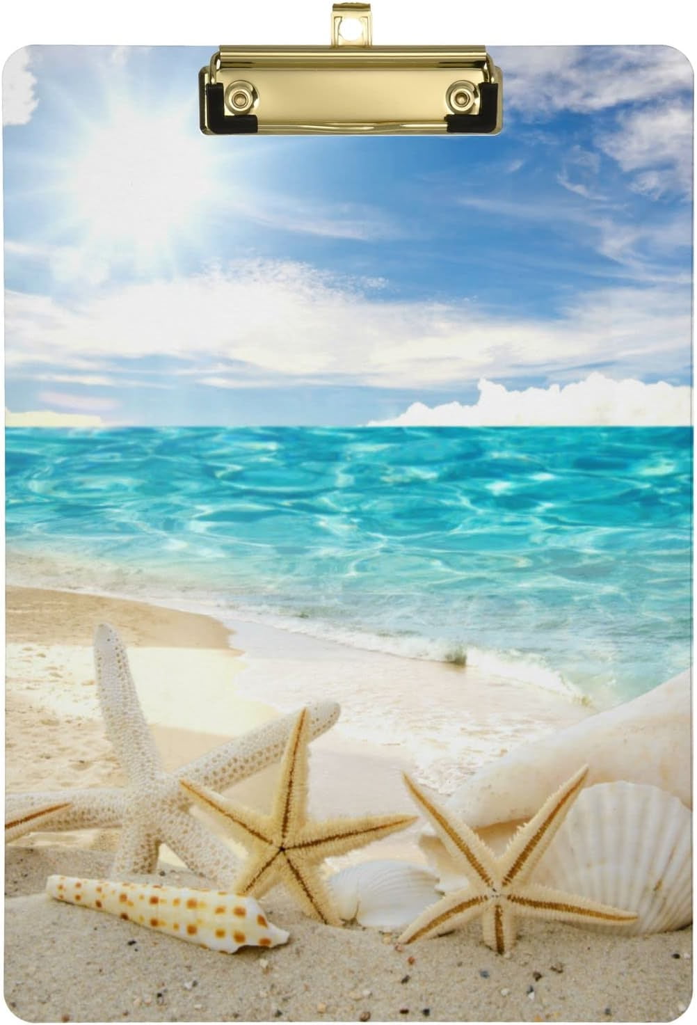 ZHANZZK Blue Ocean Seashell Summer Beach Clipboard Hardboard Wood ...