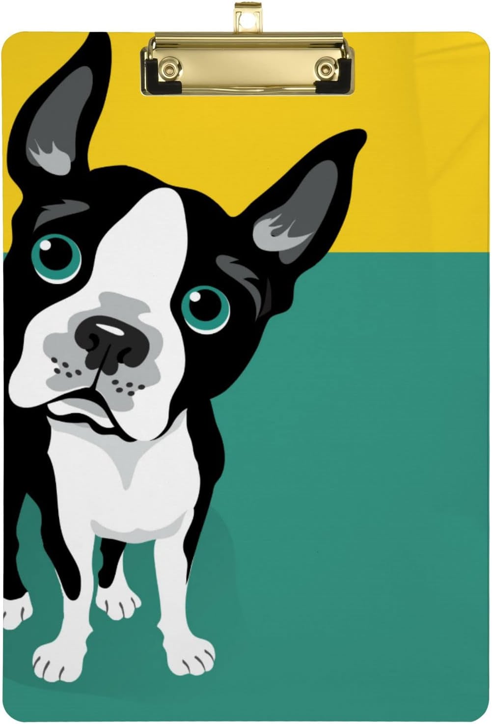 ZHANZZK Boston Terrier Dog Clipboard Hardboard Wood Nursing Clip Board ...