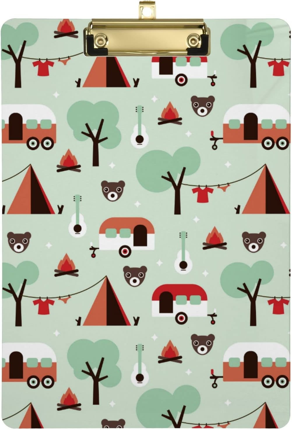 ZHANZZK Caravan Camper Van Pattern Clipboard Hardboard Wood Nursing ...