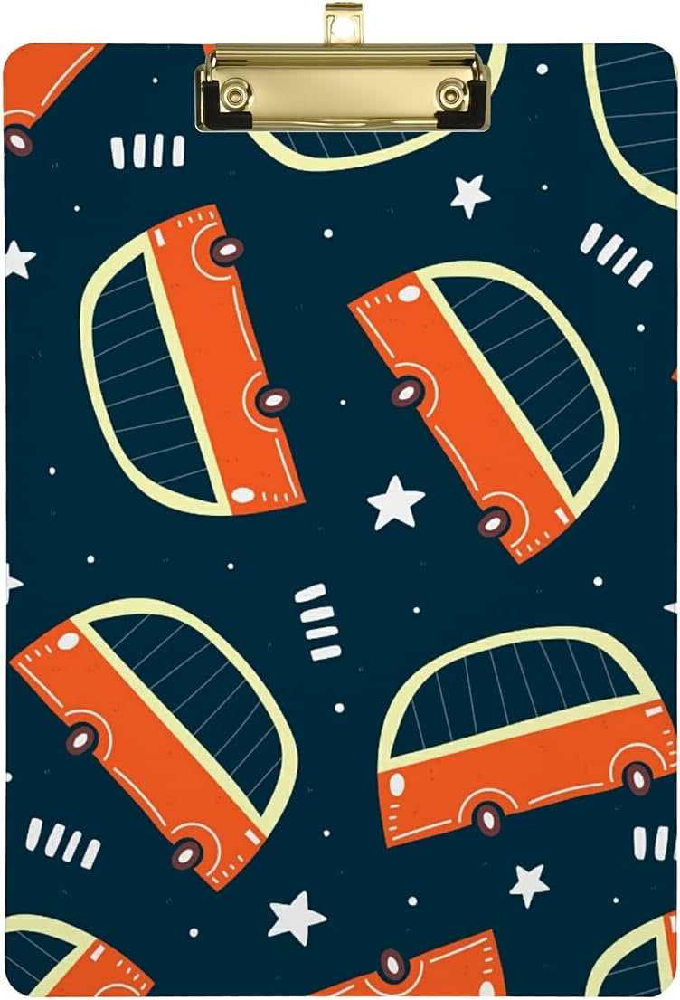 ZHANZZK Cartoon Cars Clipboard Hardboard Wood Nursing Clip Board and ...