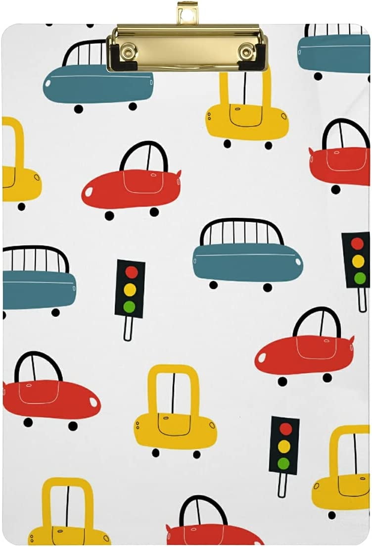 ZHANZZK Cartoon Cars Clipboard Hardboard Wood Nursing Clip Board and ...