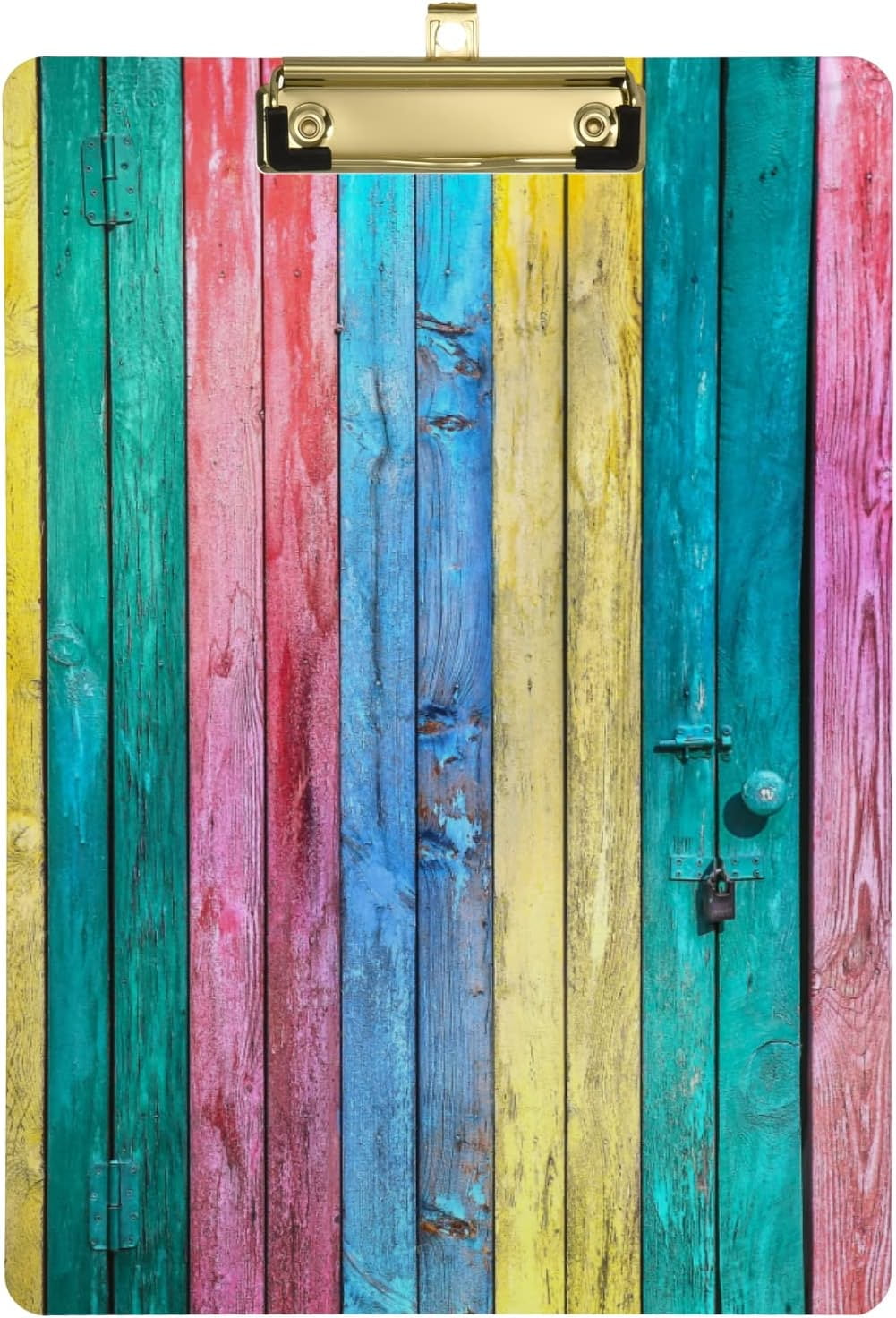 ZHANZZK Color Painted Boards Clipboard Hardboard Wood Nursing Clip ...