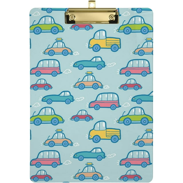 ZHANZZK Colorful Cartoon Cars Clipboard Hardboard Wood Nursing Clip ...