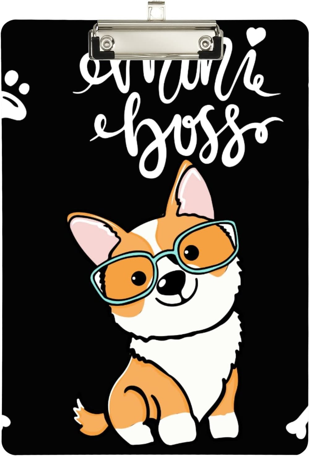 ZHANZZK Corgi Mini Boss Clipboard Hardboard Wood Nursing Clip Board and ...
