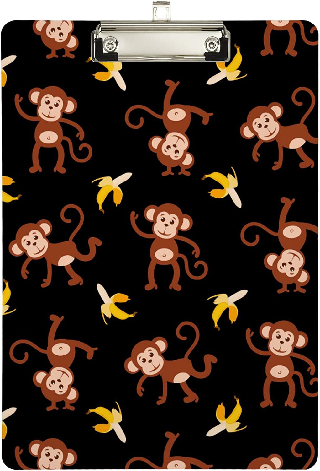 ZHANZZK Cute Dancing Monkeys Banana Clipboard Hardboard Wood Nursing ...