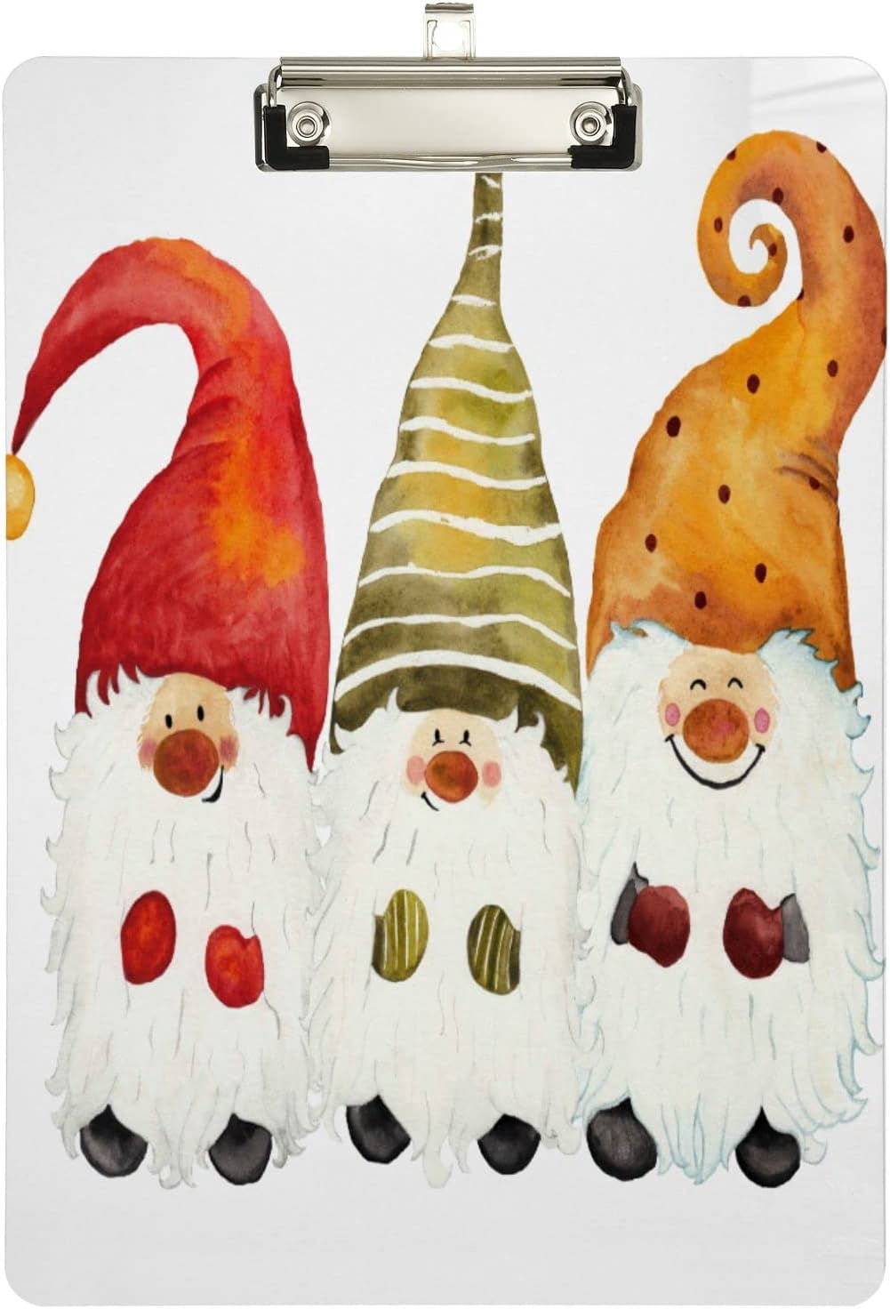 ZHANZZK Cute Gnomes Caps Clipboard Hardboard Wood Nursing Clip Board ...