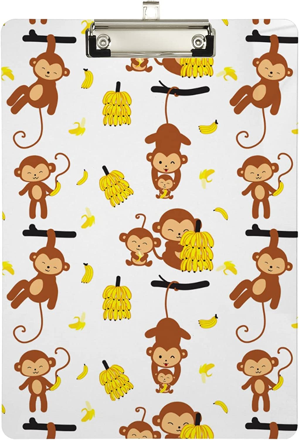 ZHANZZK Cute Monkey Banana Clipboard Hardboard Wood Nursing Clip Board ...
