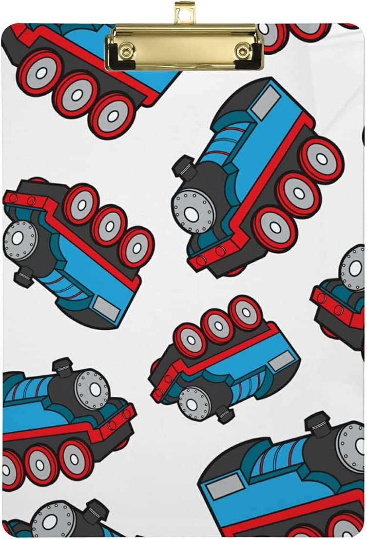 ZHANZZK Cute Train Car Clipboard Hardboard Wood Nursing Clip Board and ...