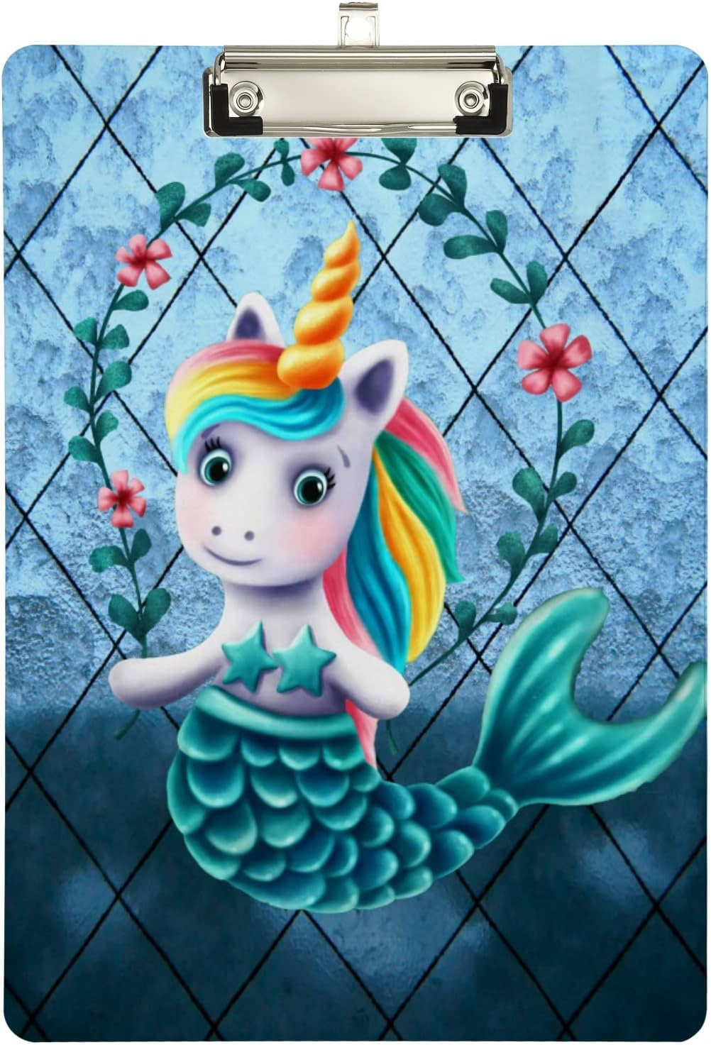 ZHANZZK Cute Unicorn Clipboard Hardboard Wood Nursing Clip Board and ...