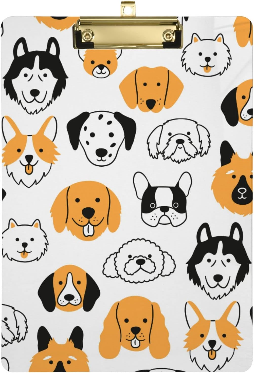 ZHANZZK Dog Corgi Husky Clipboard Hardboard Wood Nursing Clip Board and ...