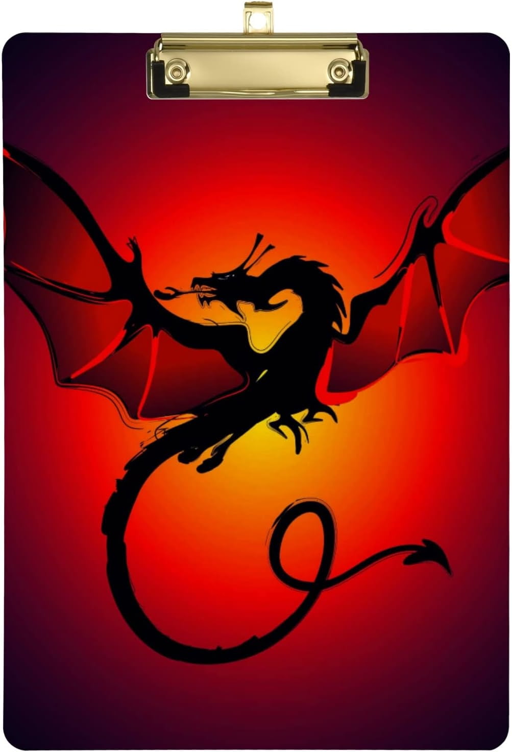 ZHANZZK Dragon Clipboard Hardboard Wood Nursing Clip Board and Pull for ...