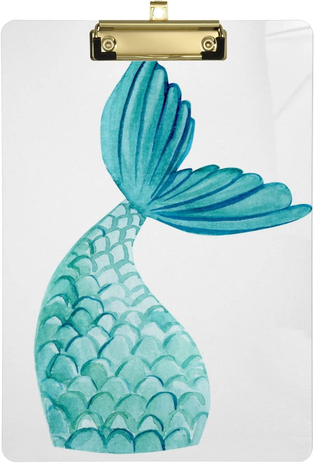 ZHANZZK Fish Tail Mermaid Watercolor Stylish Clipboard Hardboard Wood ...