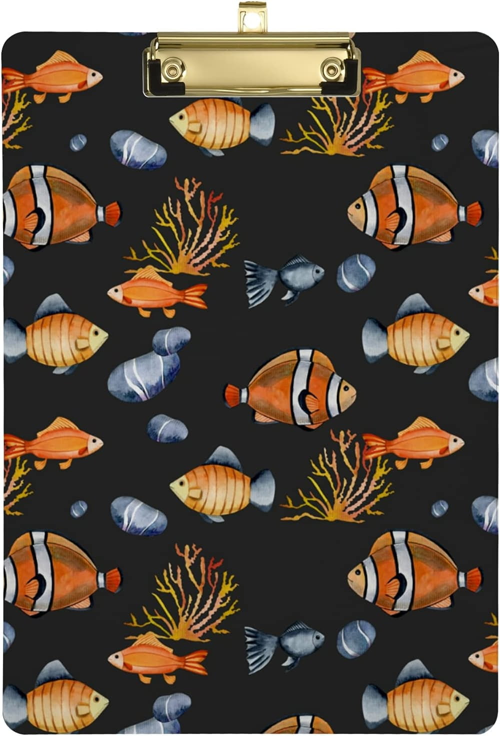 ZHANZZK Fishes Clipboard Hardboard Wood Nursing Clip Board and Pull for ...