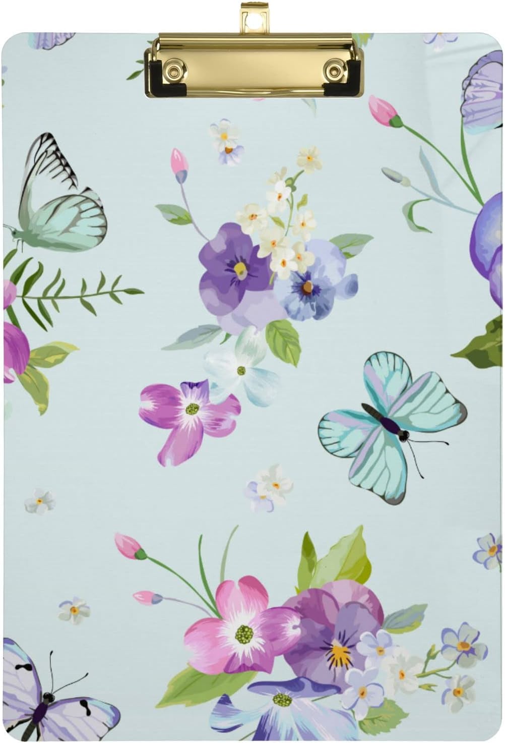 ZHANZZK Flowers Butterflies Clipboard Hardboard Wood Nursing Clip Board ...