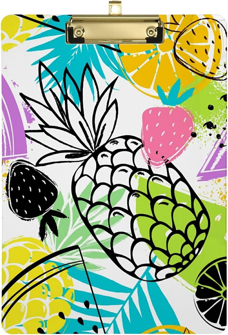 ZHANZZK Fruit Pineapple Illustration Clipboard Hardboard Wood Nursing ...