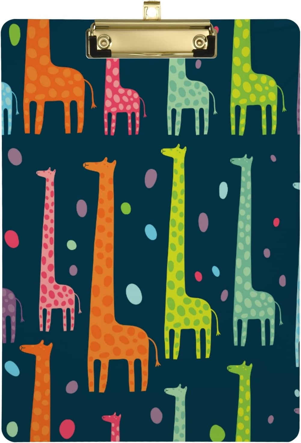 ZHANZZK Giraffes Clipboard Hardboard Wood Nursing Clip Board and Pull ...
