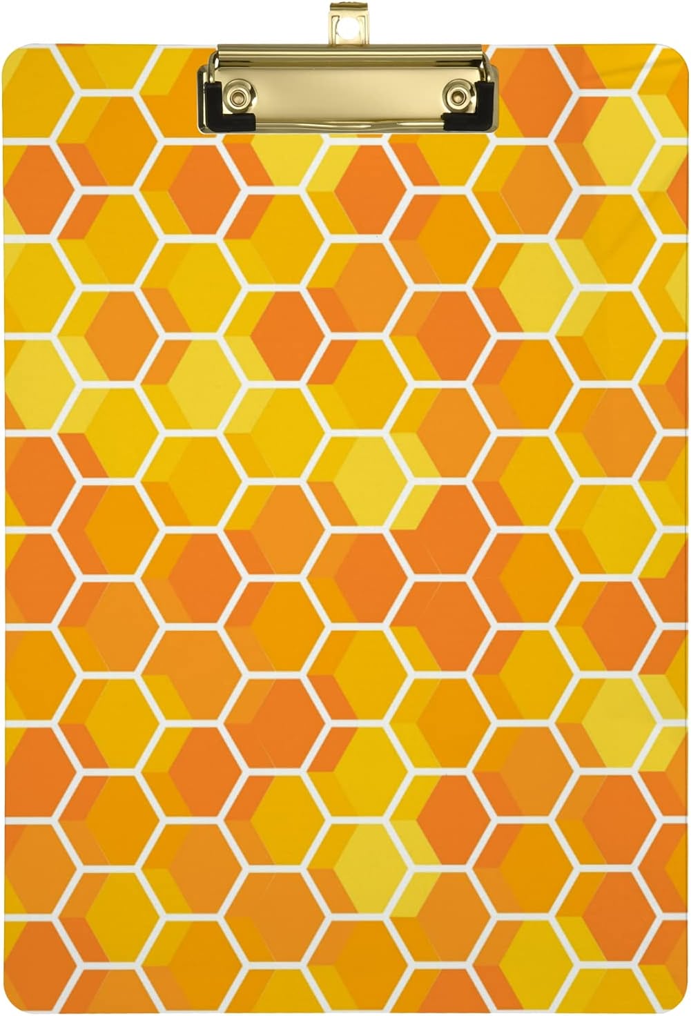 ZHANZZK Golden Honeycomb Yellow Hexagon Clipboard Hardboard Wood ...