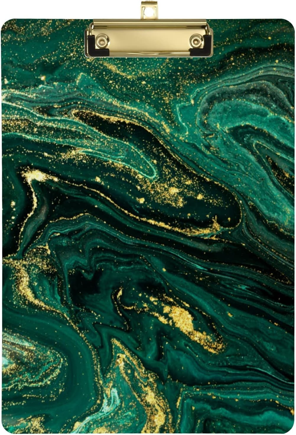 ZHANZZK Green Marble Abstract Clipboard Hardboard Wood Nursing Clip ...